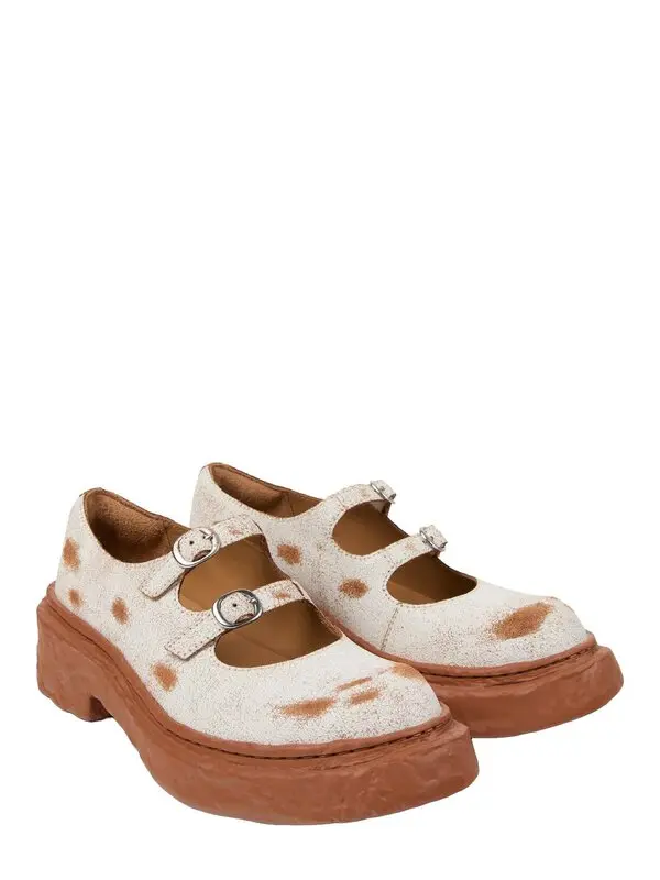 Camper Lab Vamonos Mary Jane Shoe - White Natural