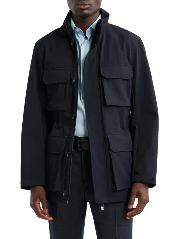 Emporio Armani Bellows Pocket Jacket - Solid Blue Navy