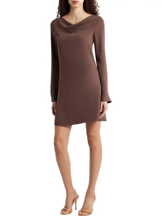 Sam Edelman Long Sleeve Minidress - Espresso