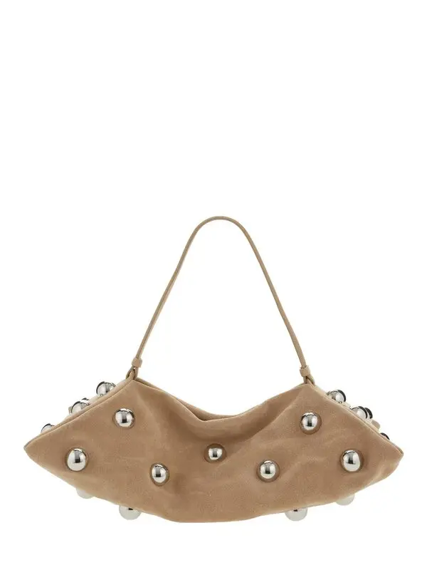Altuzarra Origami Suede Shoulder Bag - Cappuccino/silver