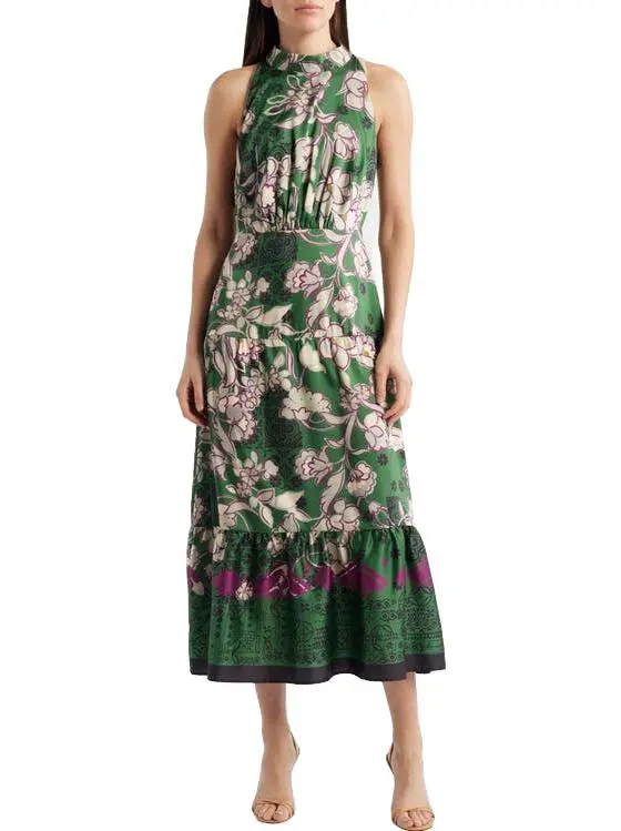 Sam Edelman Bandanna Print Maxi Dress - Loden/berry