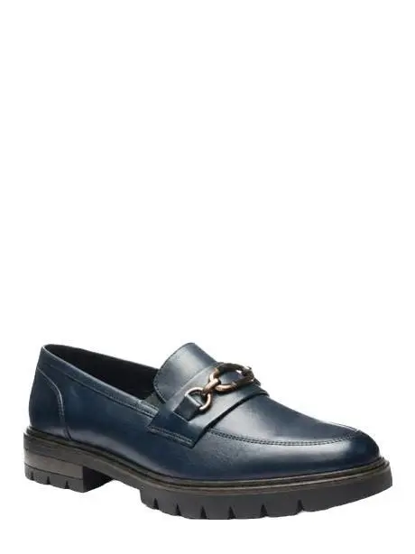 ARA Camellia Lug Sole Bit Loafer - Navy