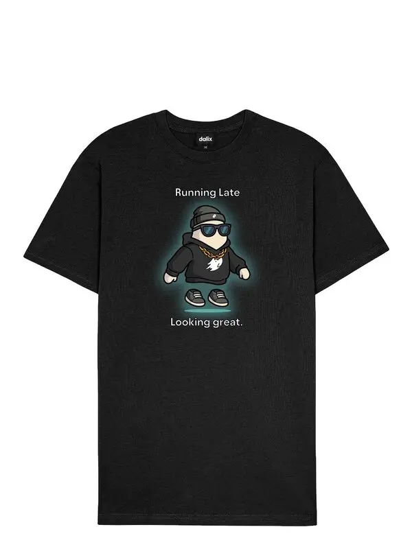 DALIX Running Late Tee - Black