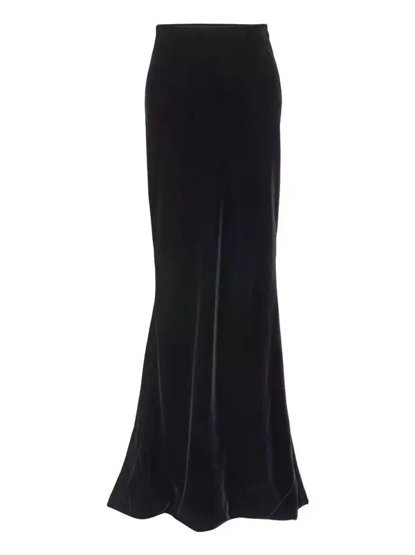 Carolina Herrera High-waisted Velvet Fishtail Skirt - Black