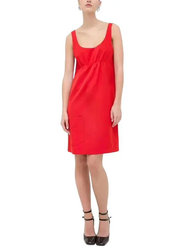 Moschino Empire-waist Midi Dress - Red