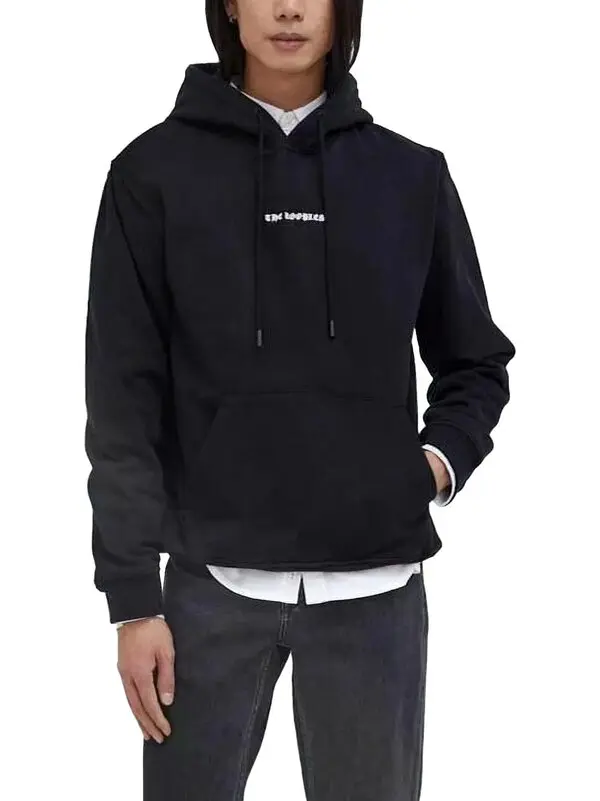 The Kooples Embroidered Logo Hoodie - Black