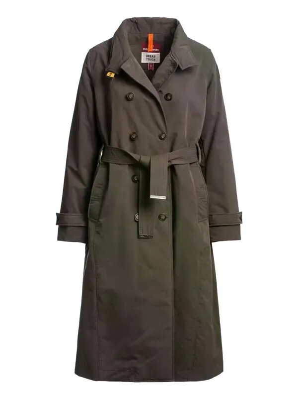 PARAJUMPERS Belted Double-breasted Trench Coat - Brown