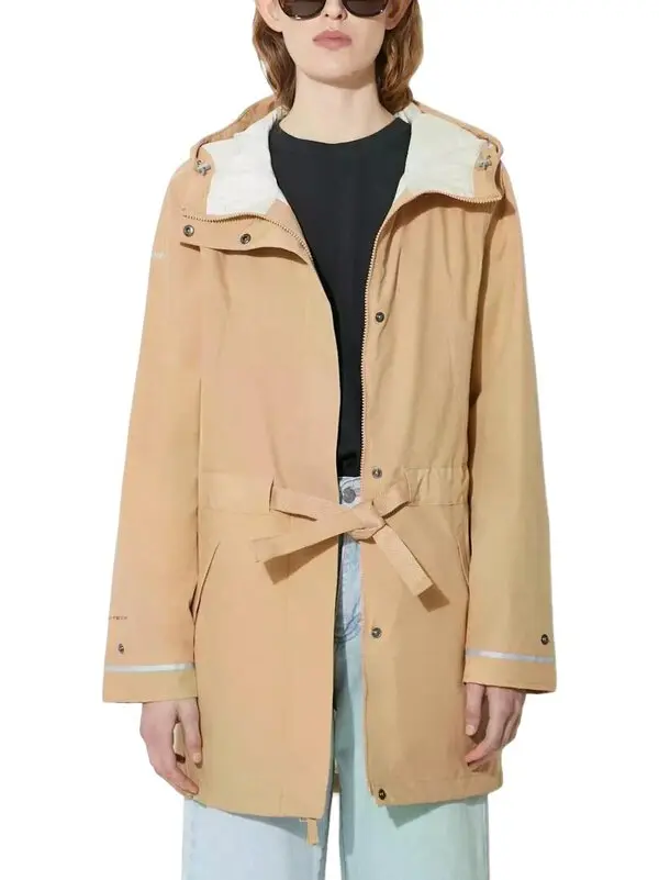 Columbia Hooded Belted Jacket - Neutrals