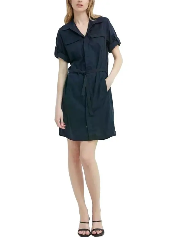 G-star Raw Belted Mini Shirt Dress - Blue