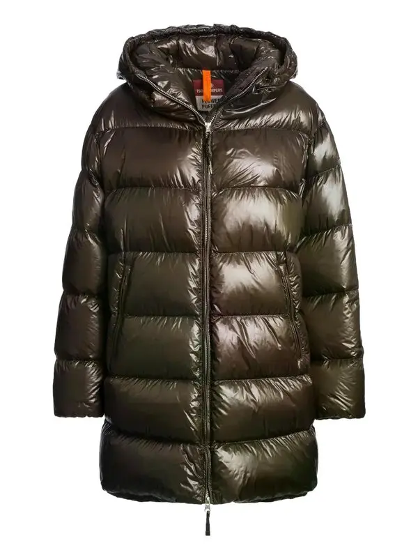 PARAJUMPERS Hooded Quilted Coat - Brown