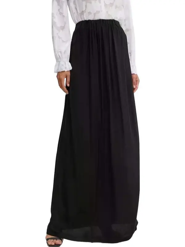 LA MANIA High-waisted Pleated Skirt - Black