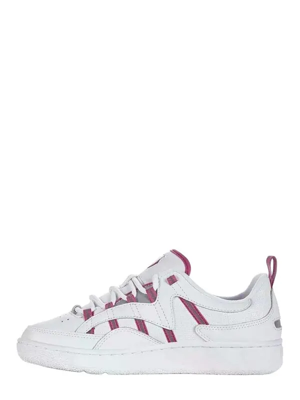 K-Swiss Striped Leather Sneakers - White