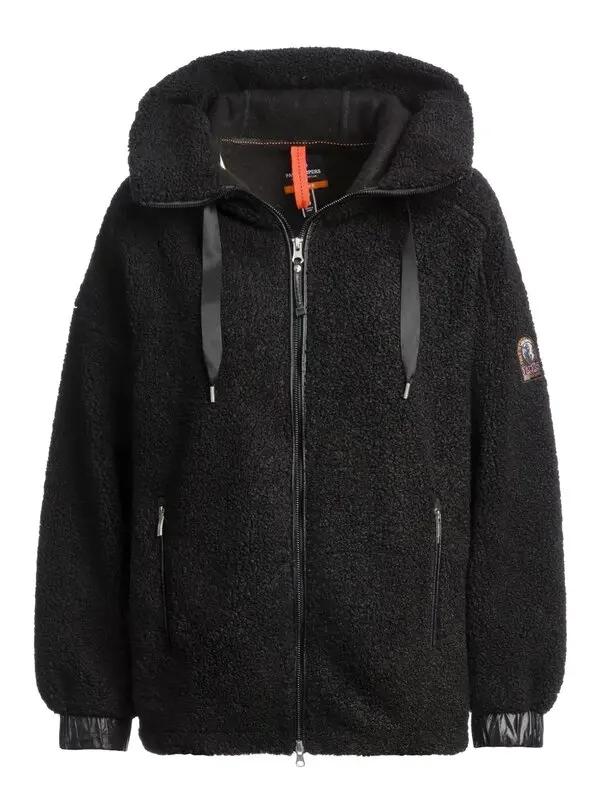 PARAJUMPERS Hooded Fleece Jacket - Black