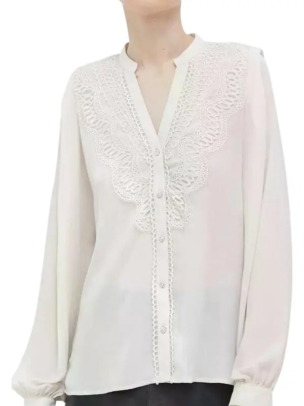 BRUUNS BAZAAR Lace-detail Blouse - Neutrals