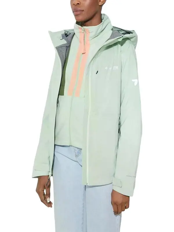 Columbia Hooded Jacket With Logo Detail - Green