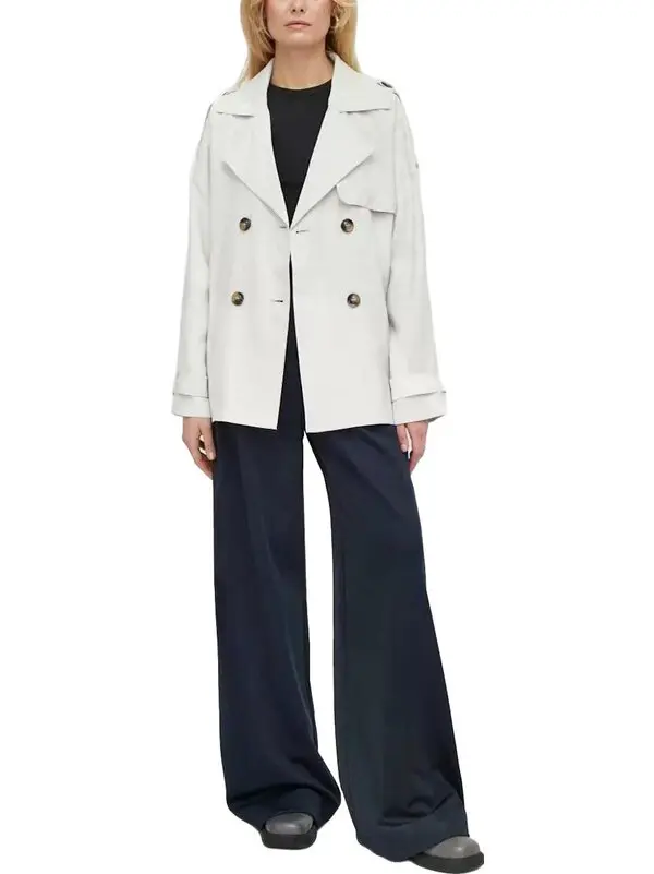 BRUUNS BAZAAR Double-breasted Trench Coat - Neutrals