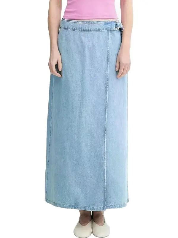 LEVI'S Belted Wrap Maxi Skirt - Blue