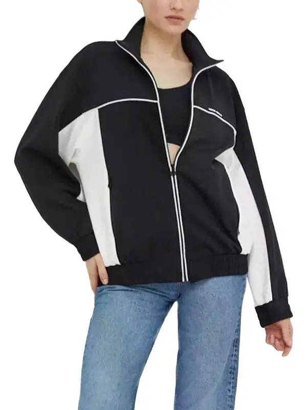 Miss Sixty Colour-block Zip-up Sweatshirt - Black