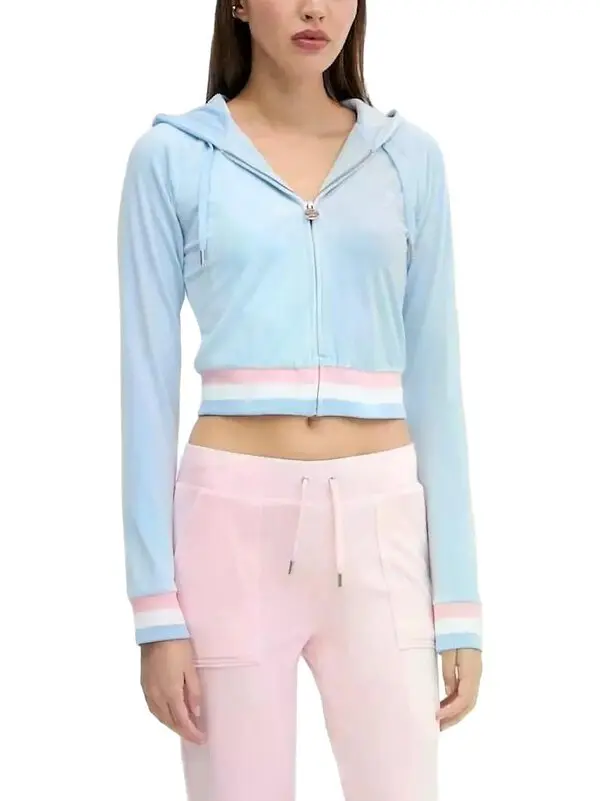 Juicy Couture Zip-up Cropped Hoodie - Blue