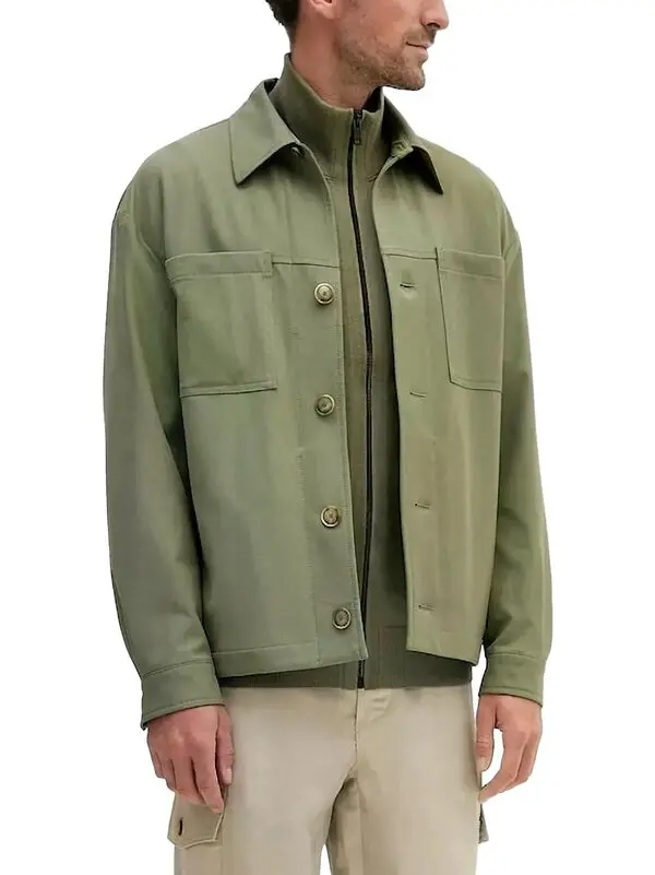 BOSS Buttoned Shirt Jacket - Green