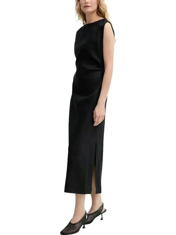 Marc O'polo Pleated Midi Dress - Black