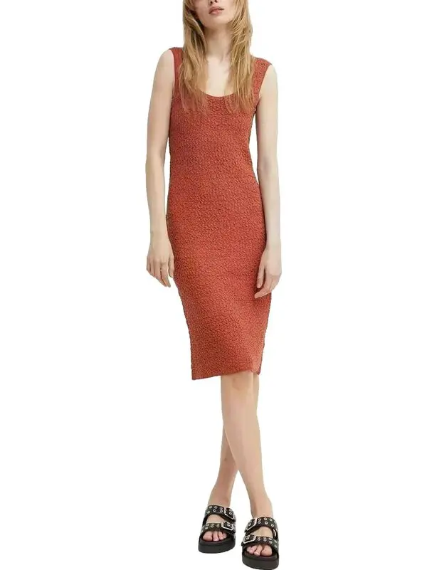 Tiger Of Sweden Scoop-neck Midi Dress - Orange