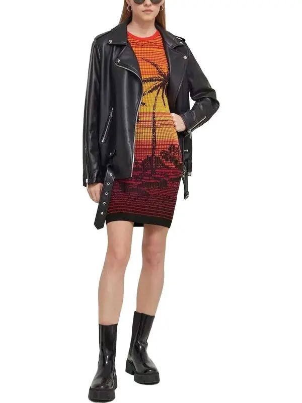 Desigual Palm-tree Ombré Mini Dress - Multicolour