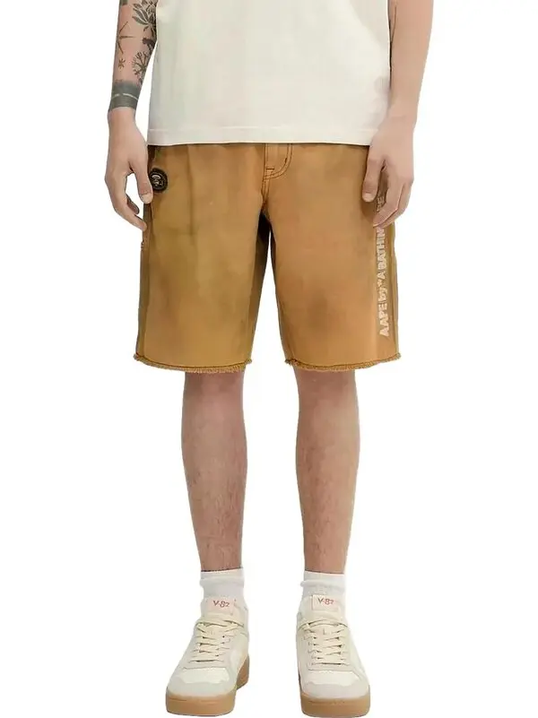 AAPE BY *A BATHING APE® Embroidered Cargo Shorts - Neutrals