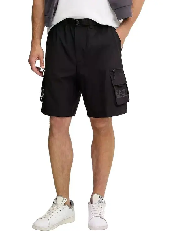 Emporio Armani Logo-detail Shorts - Black