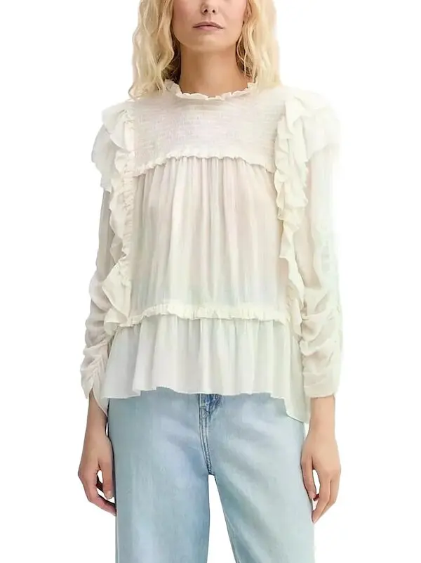 Munthe Ruffled Blouse - White