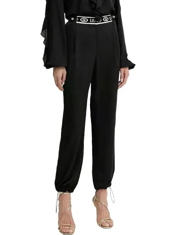 Liu Jo Drawstring-ankle Trousers - Black