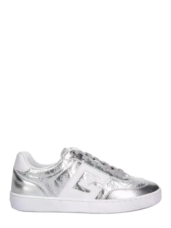 Guess Logo-embellished Sneakers - Silver