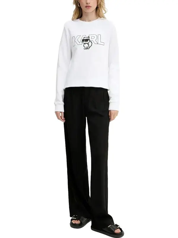 Karl Lagerfeld Logo-print Cotton Sweatshirt - White