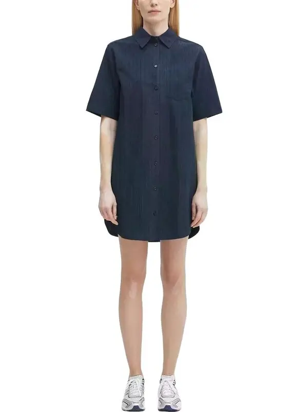 SAMSOE SAMSOE Pinstripe Shirt Dress - Blue