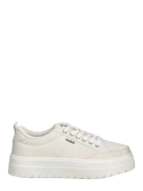 Hugo Logo-embellished Platform Sneakers - Neutrals
