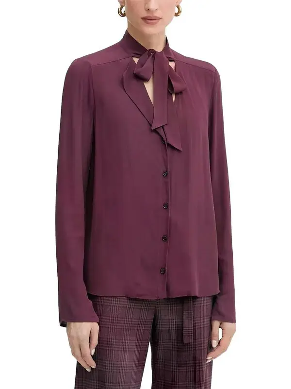 Patrizia Pepe Bow-neck Blouse - Red