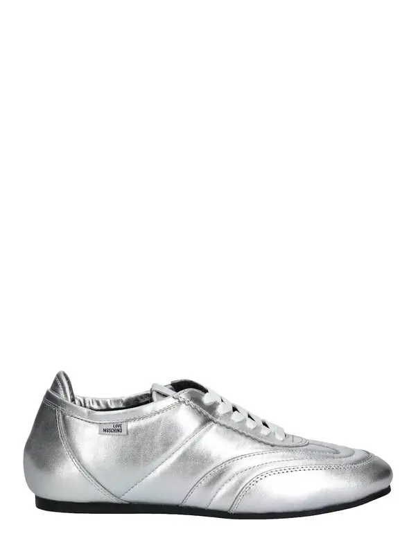 Moschino Lace-up Sneakers - Silver