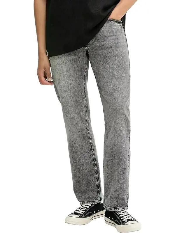 Karl Lagerfeld Acid-wash Straight Leg Jeans - Grey
