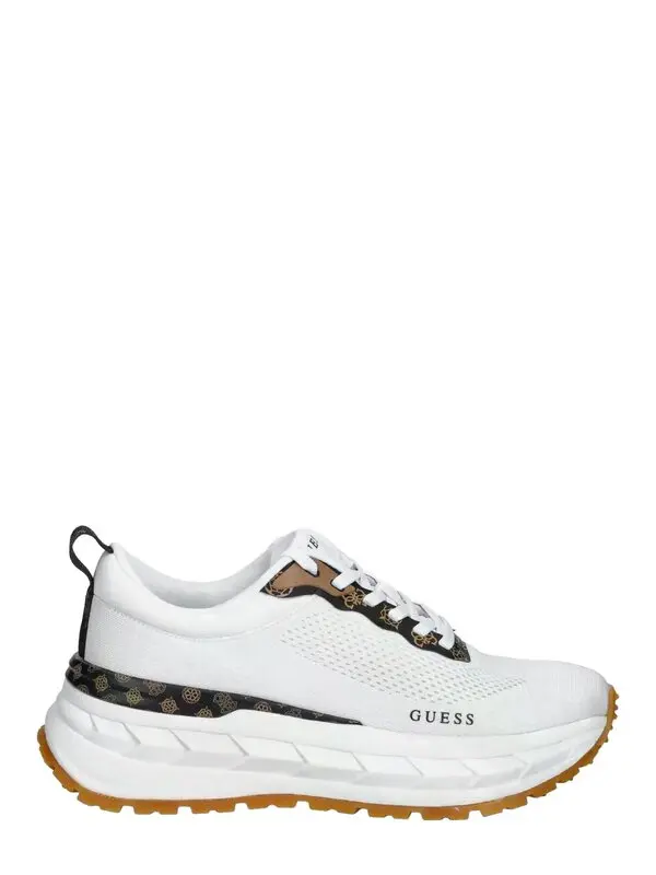Guess Logo-detail Mesh Sneakers - White