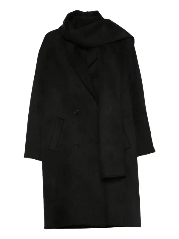 Liu Jo Double-breasted Scarf Coat - Black