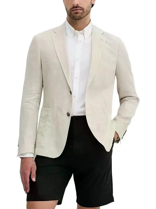 JOOP! Linen Single-button Blazer - Neutrals