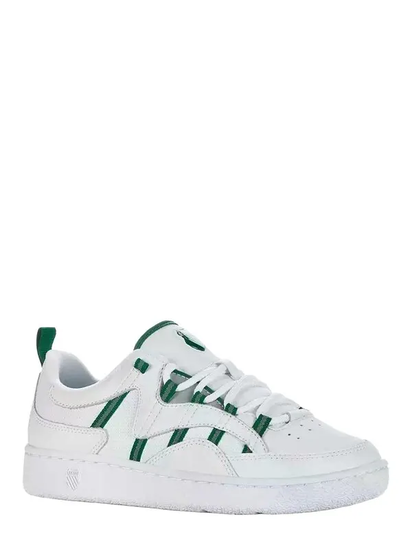 K-Swiss Striped Leather Sneakers - White