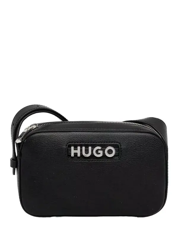 Hugo Logo-plaque Mini Crossbody Bag - Black