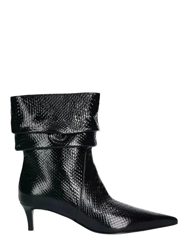 Michael Kors 50mm Embossed Ankle Boots - Black