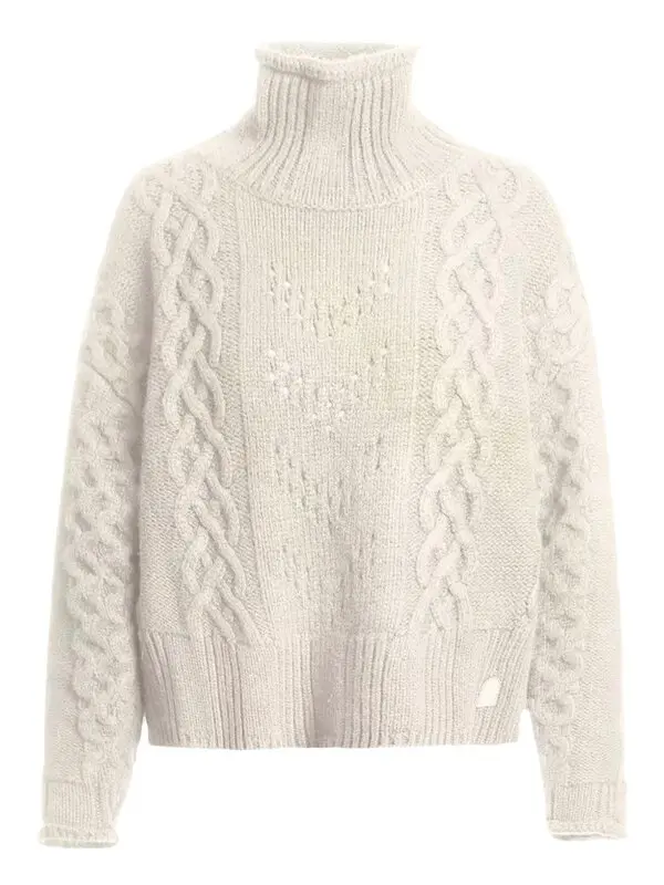 PARAJUMPERS Cable-knit Turtleneck Sweater - Neutrals