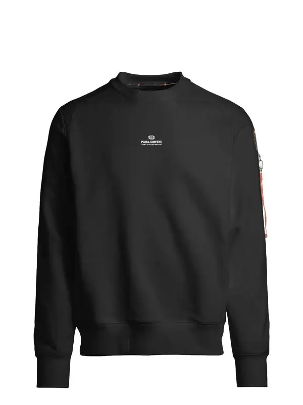 PARAJUMPERS Pocket-detail Crew-neck Sweatshirt - Black