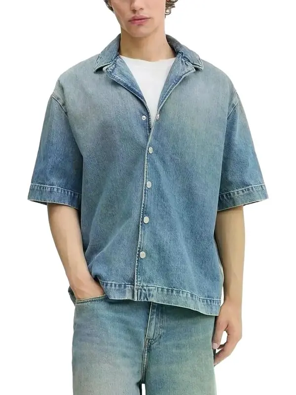 WON HUNDRED Short-sleeve Button Shirt - Blue
