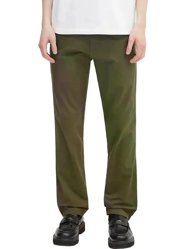 Carhartt Work In Progress Straight-leg Trousers With Logo Patch - Green