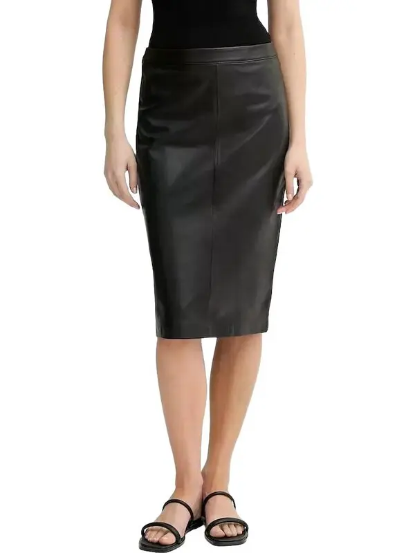 Marc O'polo Leather Pencil Skirt - Black