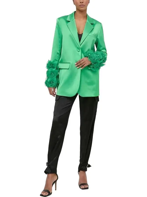 CUSTOMMADE Francine Flower-embellished Blazer - Green